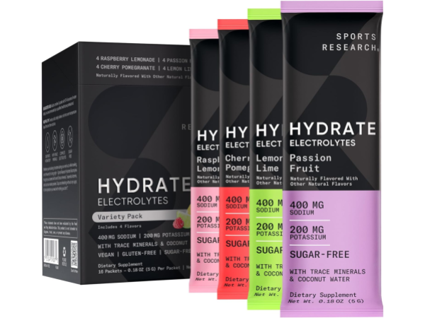 Sports Research Hydrate Electrolytes Powder Packets – GoldenVita